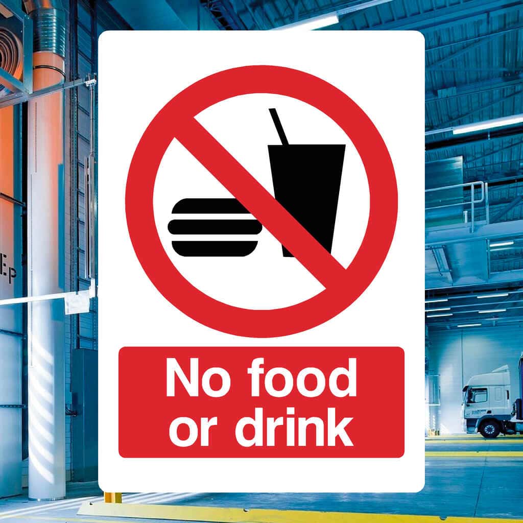 No Food Or Drink Sign – Prohibition Safety Sign UK
