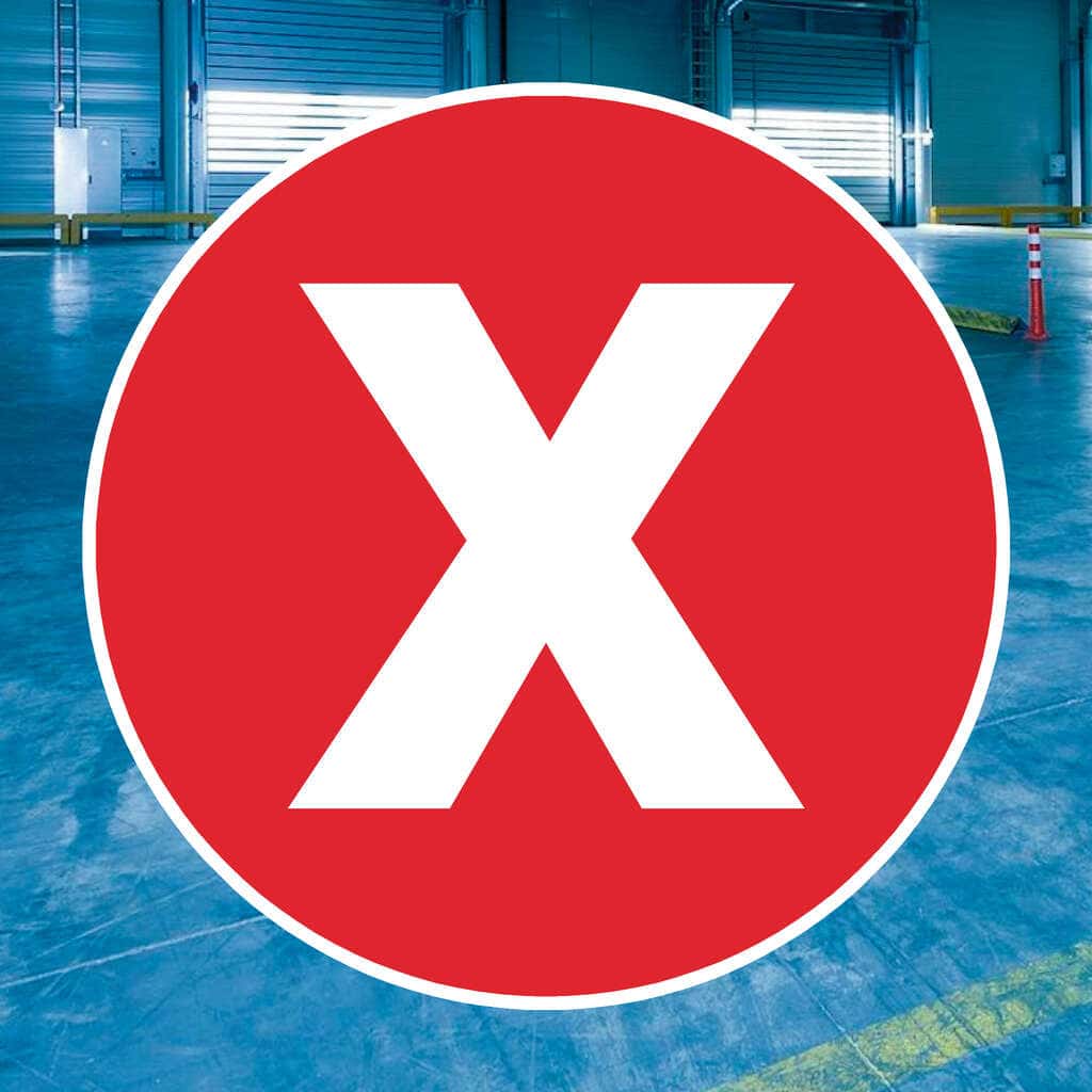 Social Distancing Seat Cross Stickers