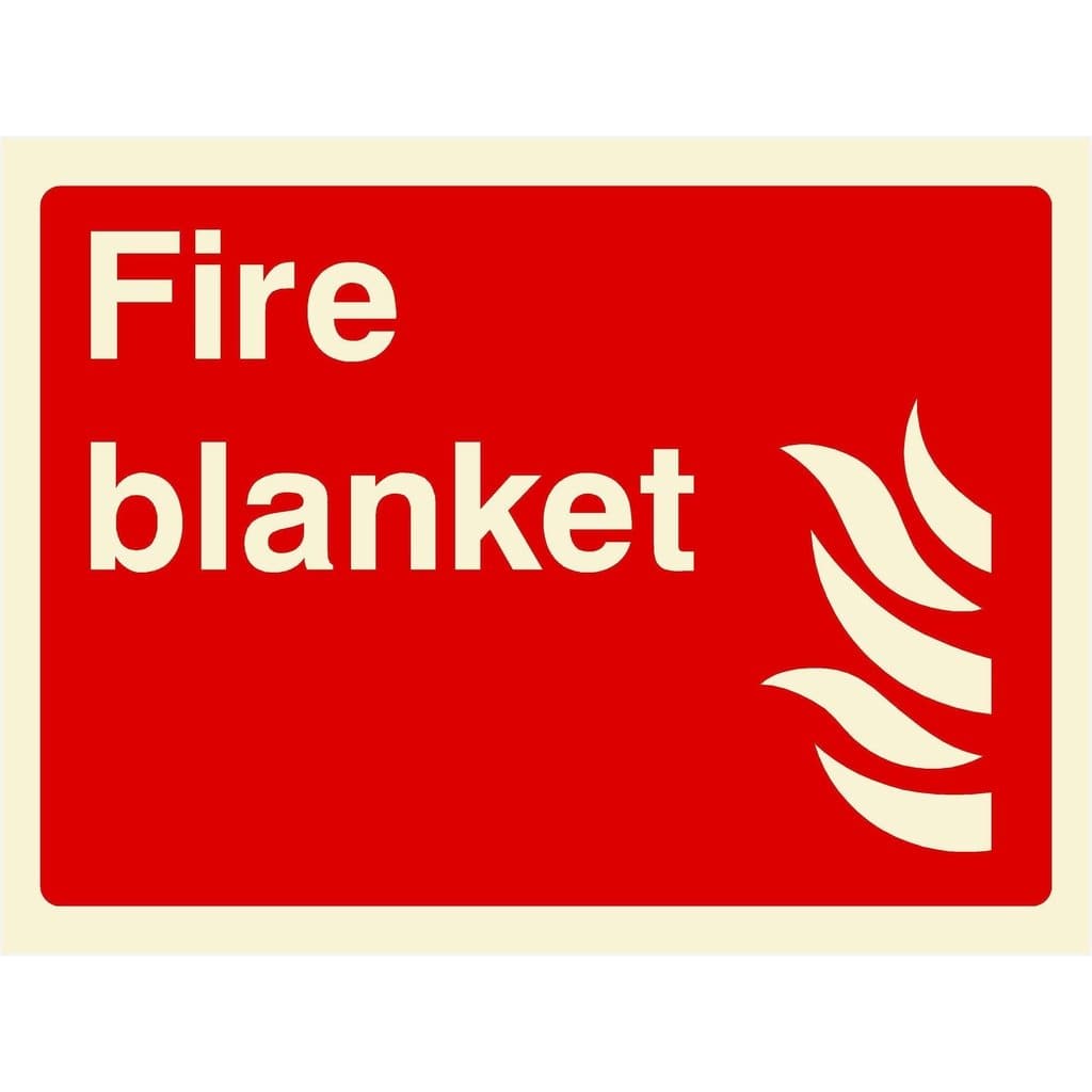 Glow In The Dark Fire Blanket Fire Extinguisher Sign glow-in-the-dark-fire-blanket-fire-extinguisher-sign