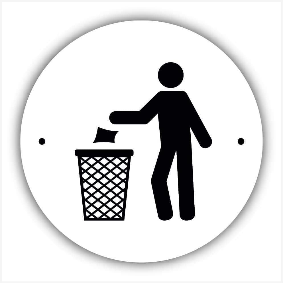 Litter Bin Waymarker Sign | Outdoor Countryside Sign