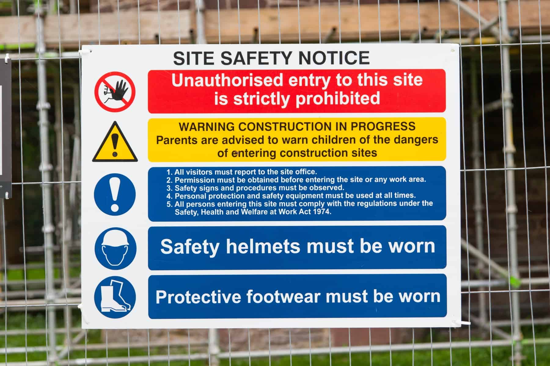 What hazard signs are needed on a Construction Site? – The Sign Shed