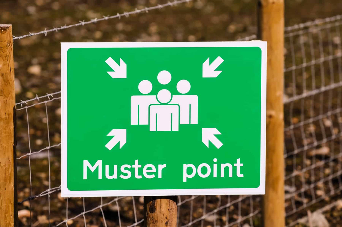 What is a muster point?