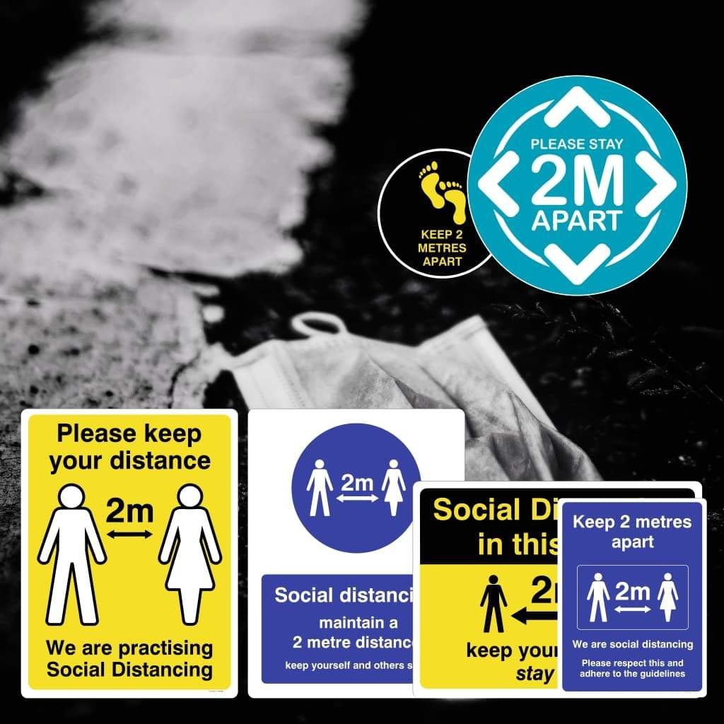 Shop for Covid 2 Metre Social Distancing Signs – The Sign Shed