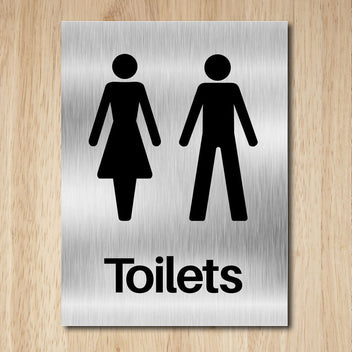 Stainless Steel Toilet Door Signs | The Sign Shed