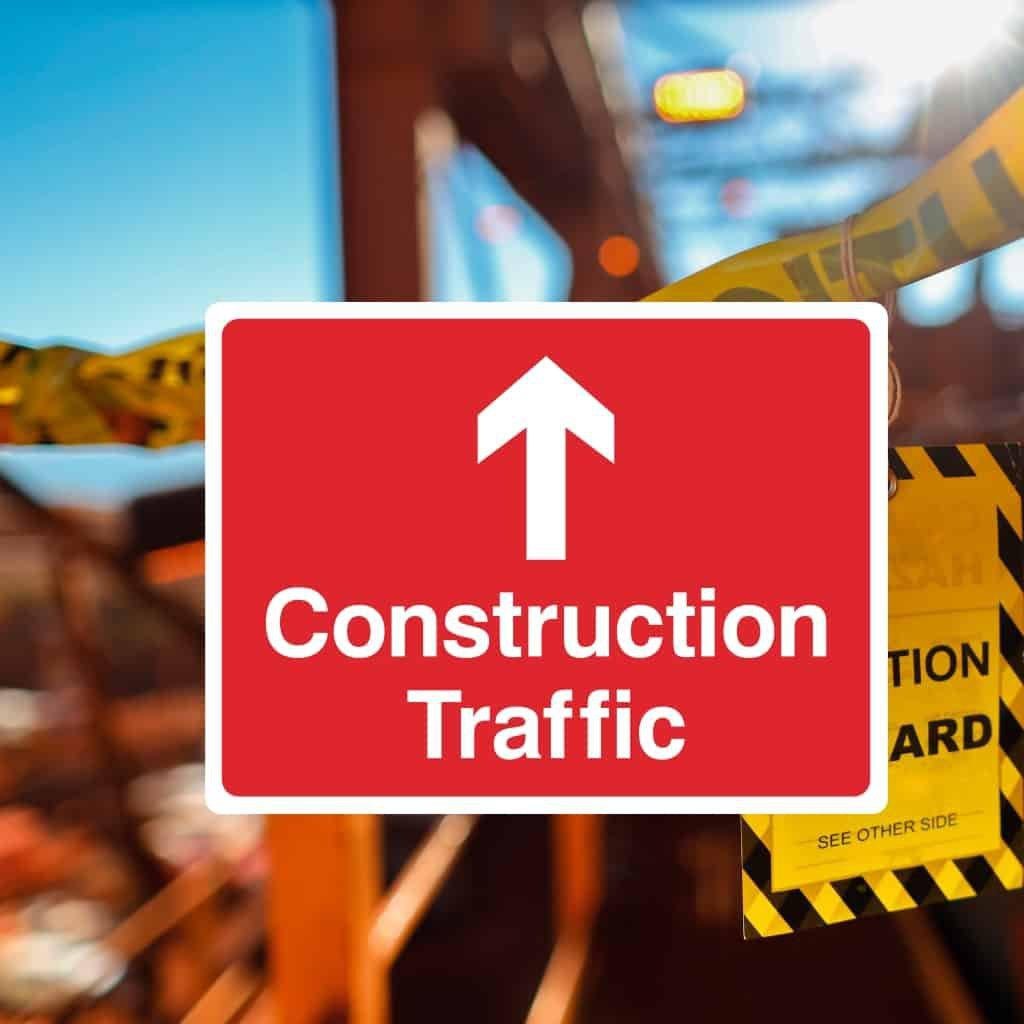 Construction Site Traffic Management Signs