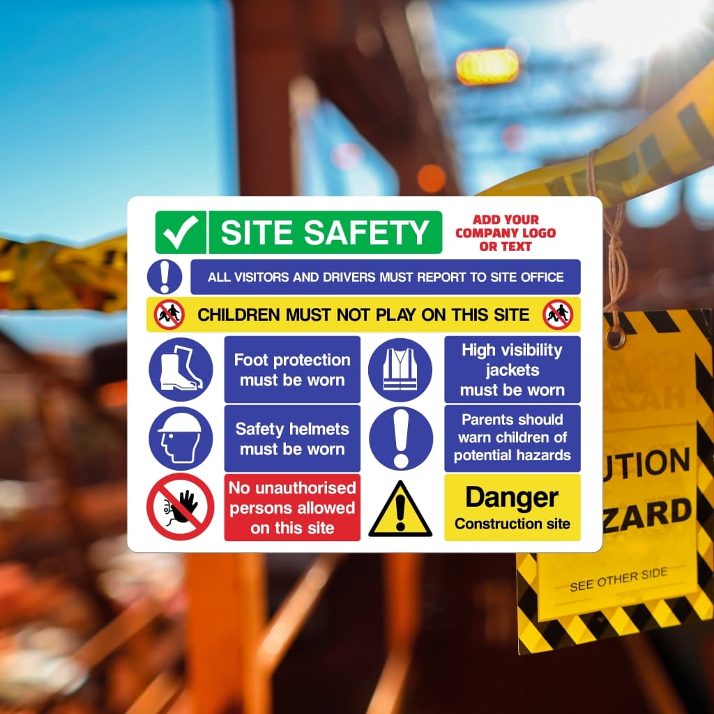 Custom Construction Site Safety Multi-Message Boards