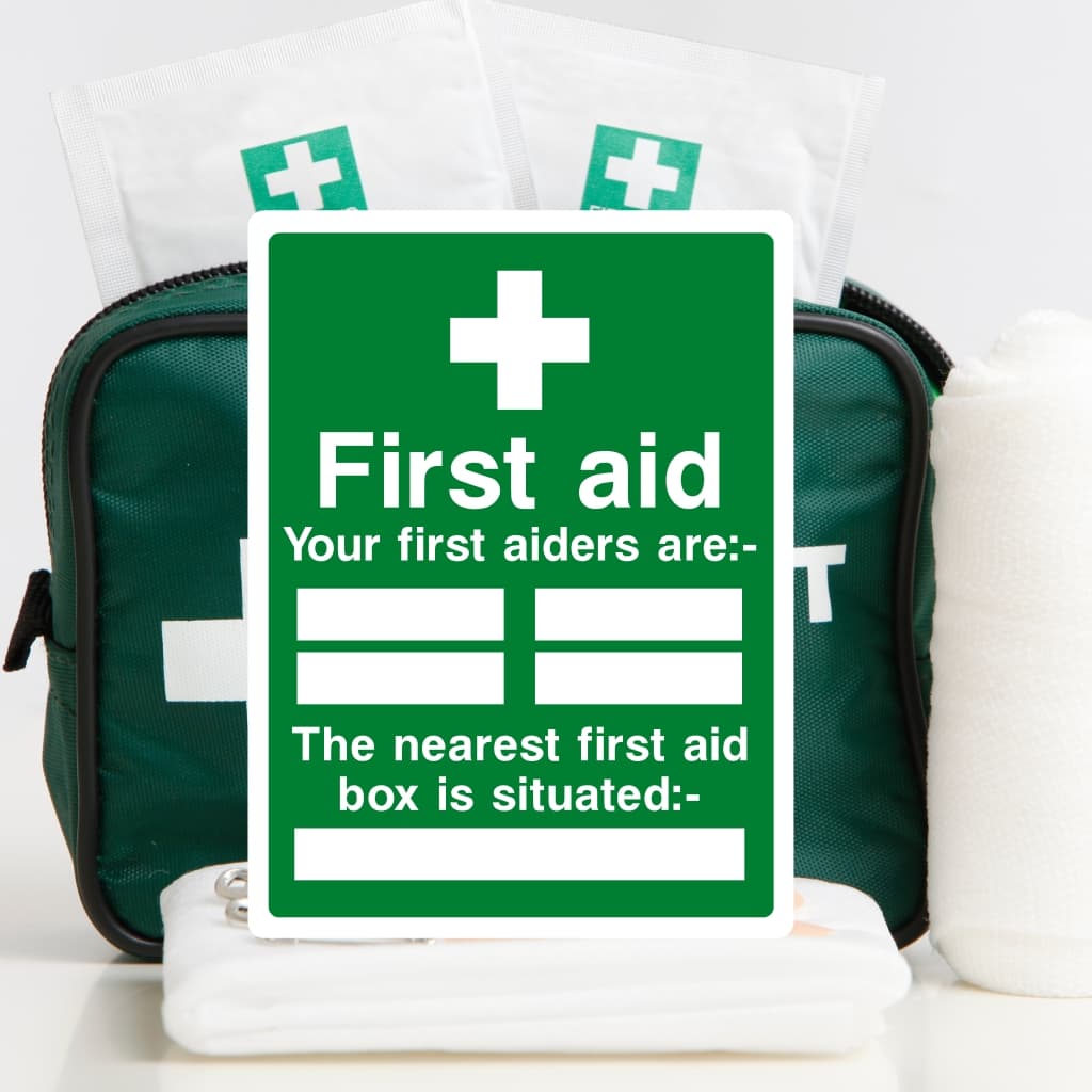 First Aider Signs UK – HSE-Compliant Emergency Signage