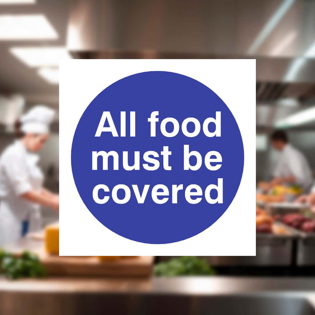 All Food Must Be Covered Sign – Food Hygiene Sign