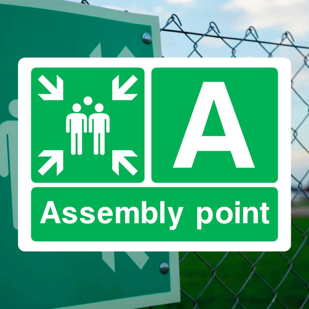 Assembly Point Signs UK – ISO-Compliant Safety Signs – The Sign Shed