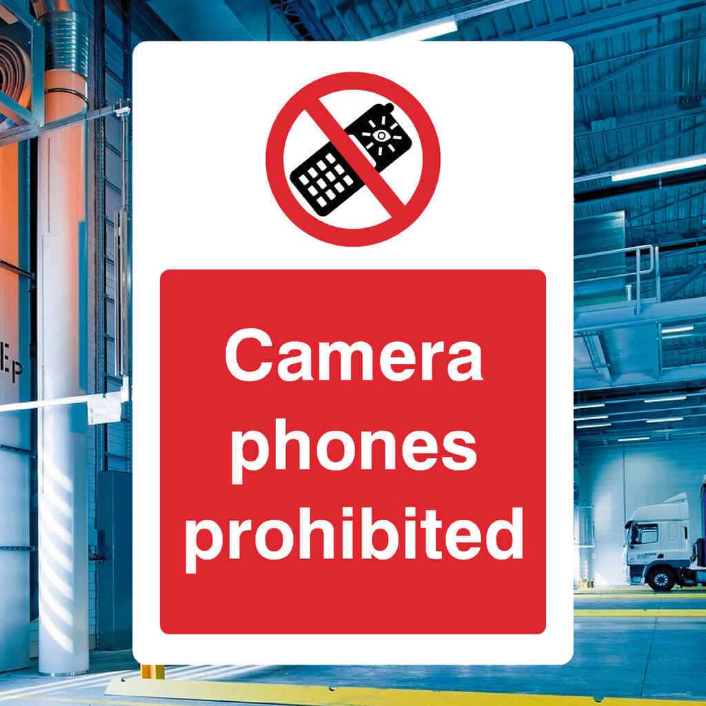 Camera Phone Prohibition Sign – UK Safety Sign