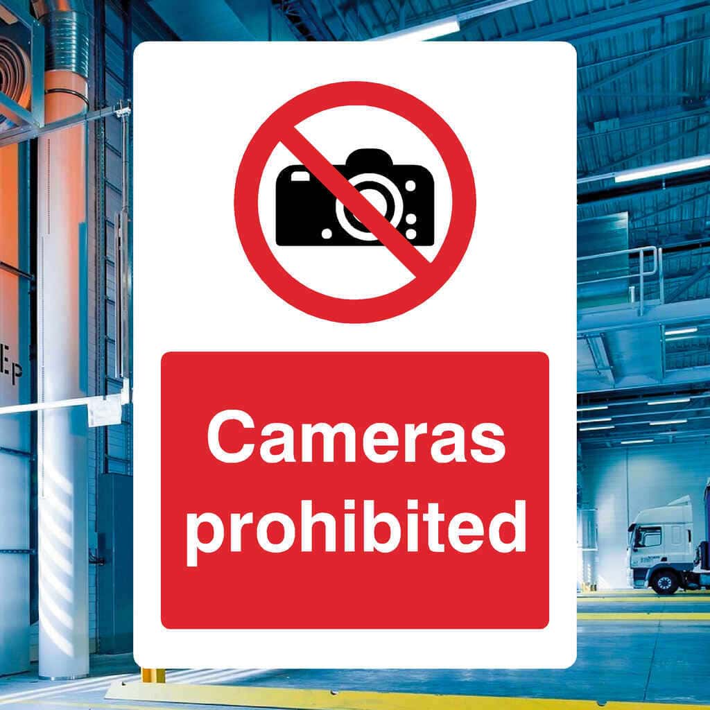 Cameras Prohibited Sign – Compliant Security Notice