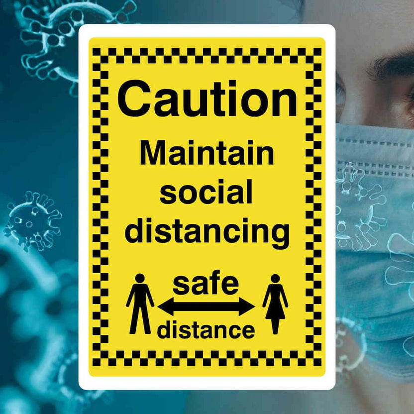 Social Distancing Signs UK – Clear, Durable & Customisable – The Sign Shed