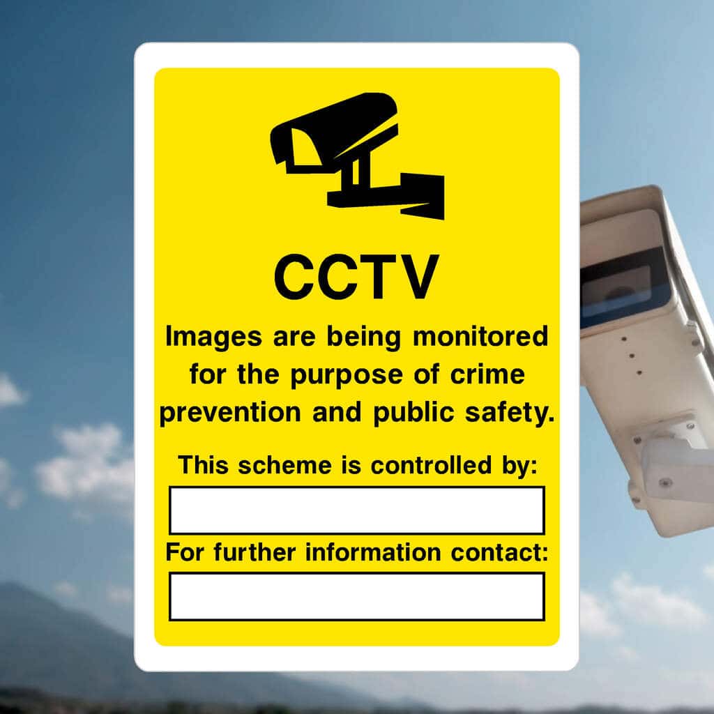CCTV Monitoring Zone Sign | Security Warning