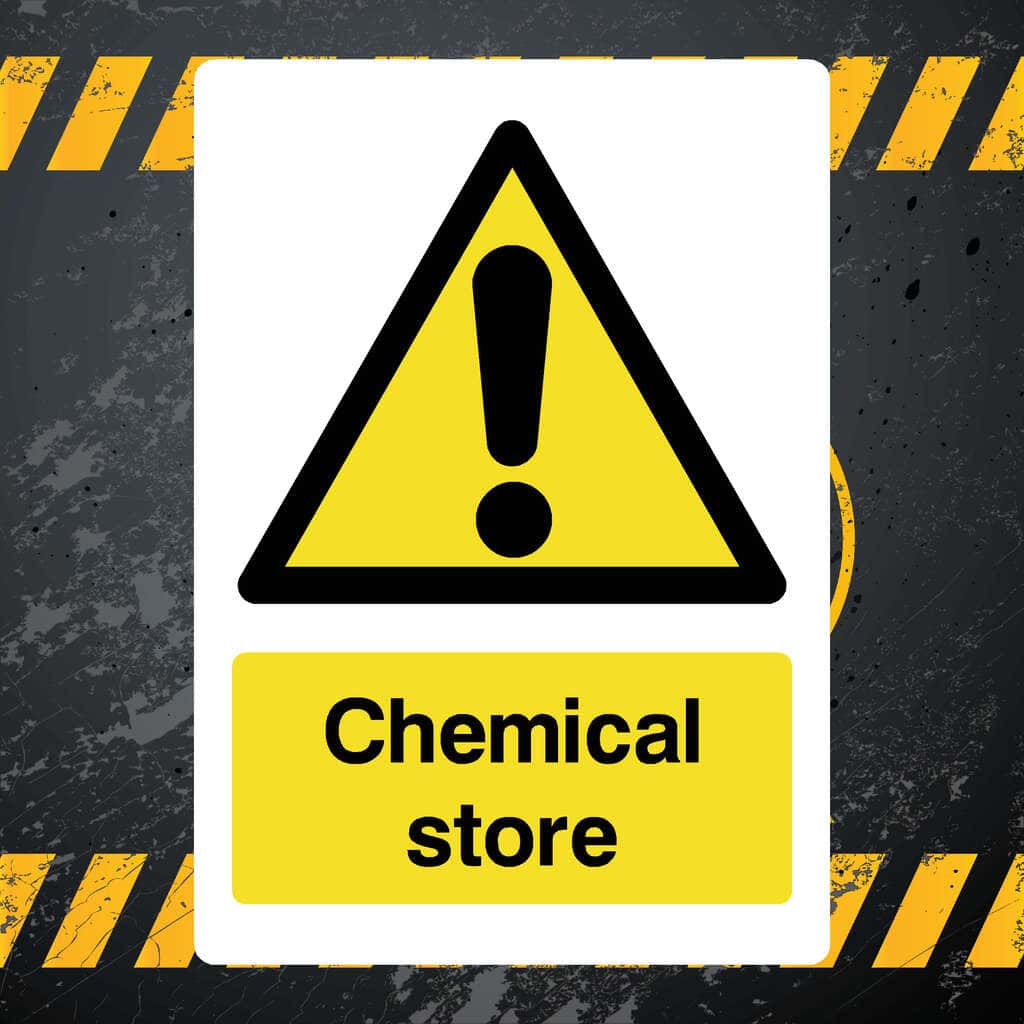 Chemical Store Safety Sign – ISO 7010, COSHH, UK Law