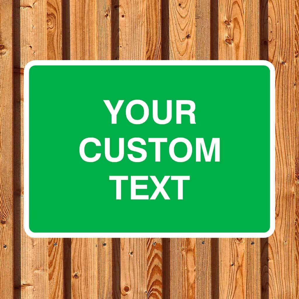 Custom Green Parking Sign Landscape | Personalised Signs