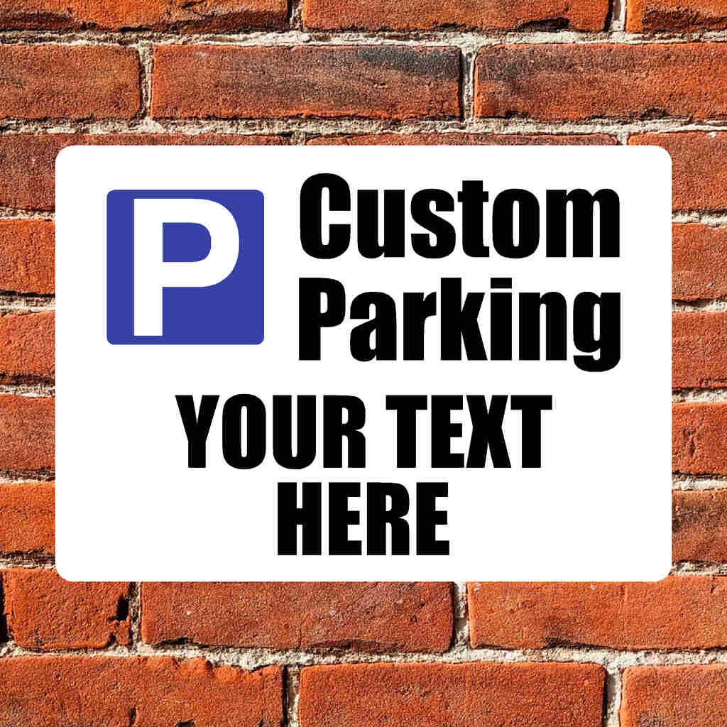 Custom Parking Sign | P Symbol Black Design | Personalised