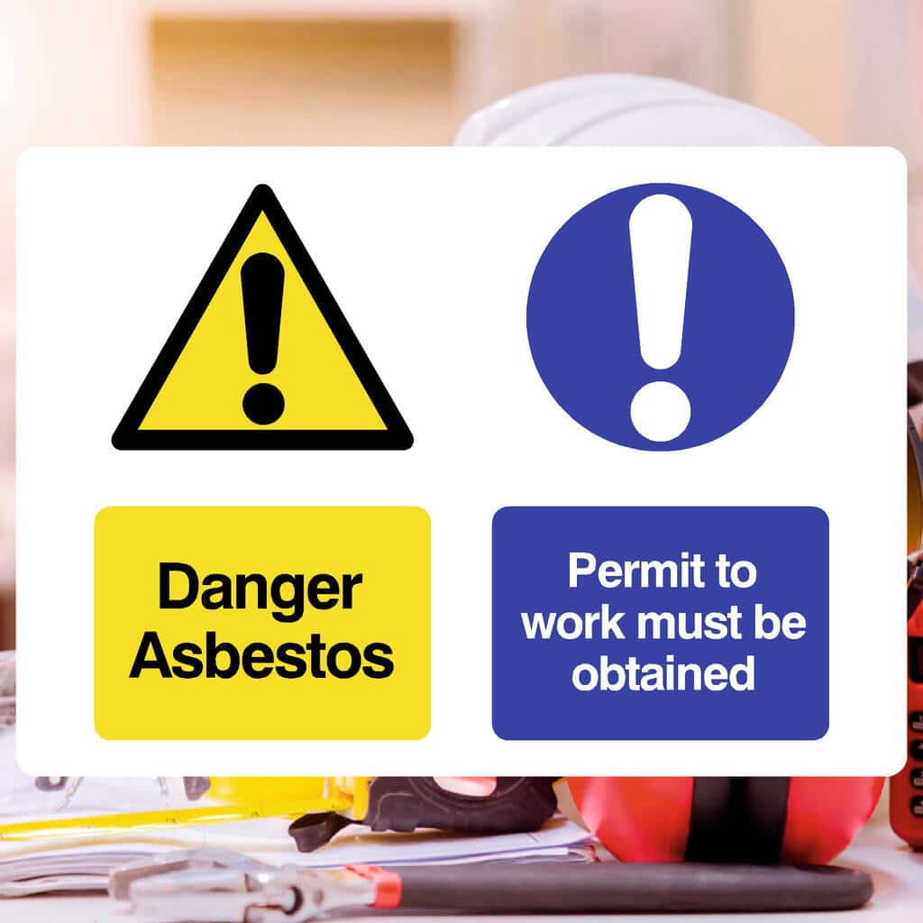 Danger Asbestos Permit Sign – Safety Warning Sign