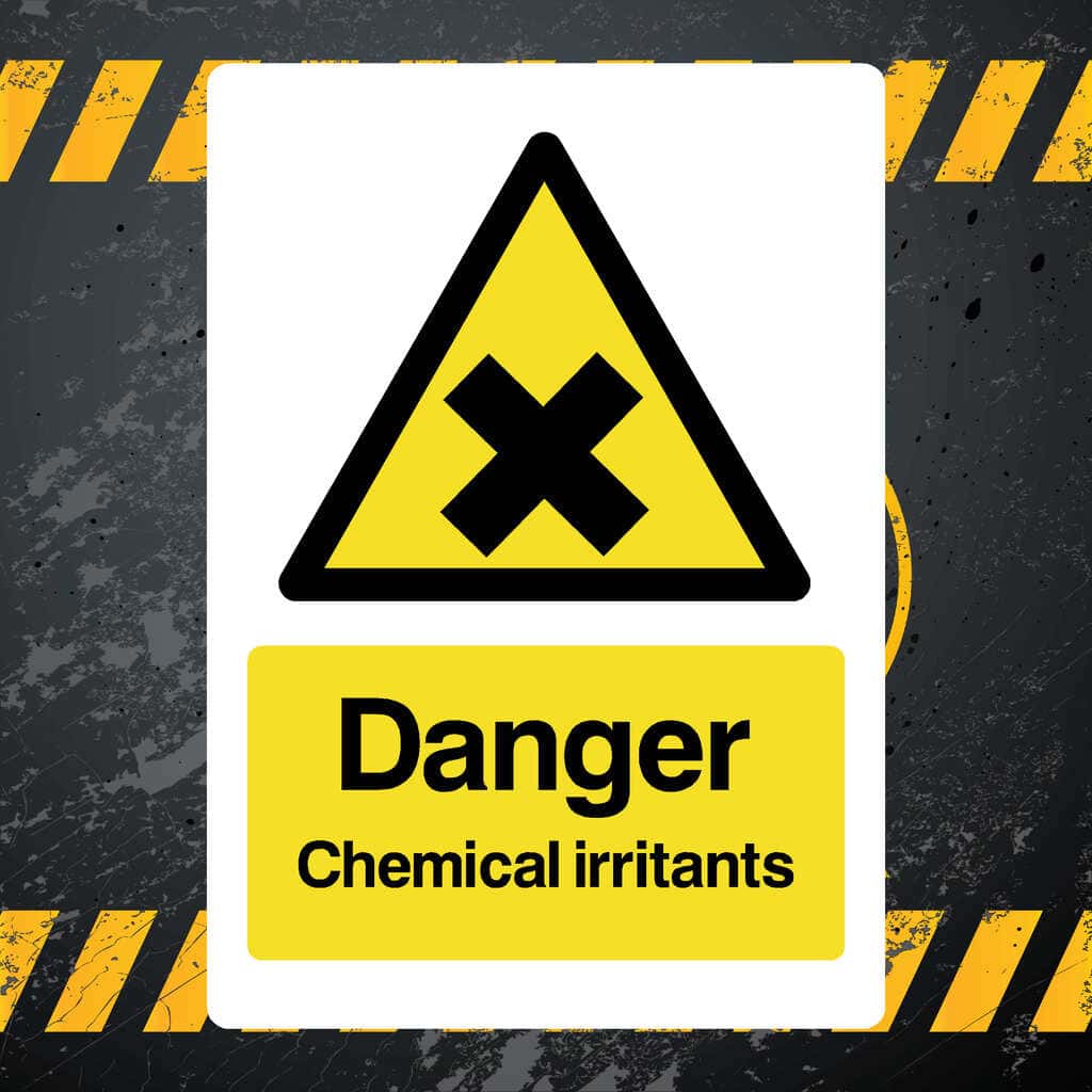 Danger Chemical Irritants Safety Sign