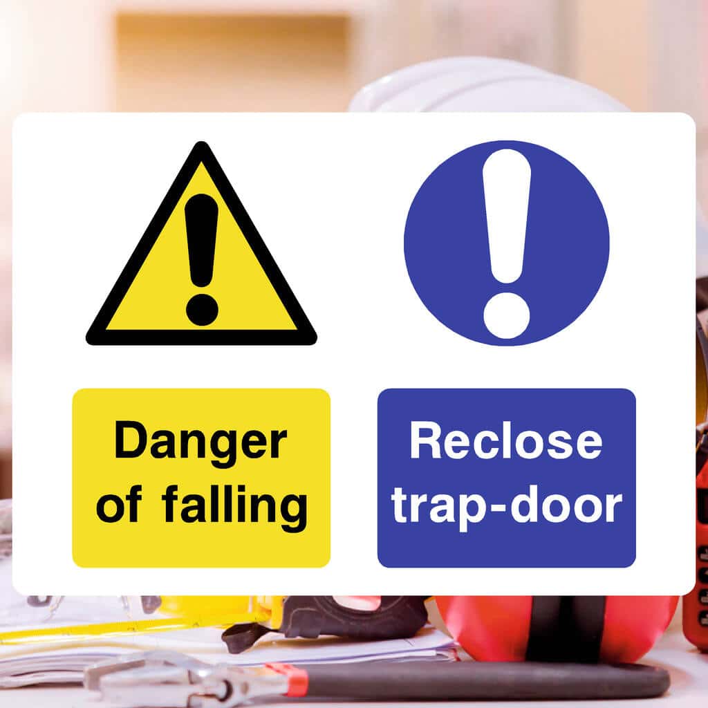 Trap-Door Warning Sign | HSE Compliant