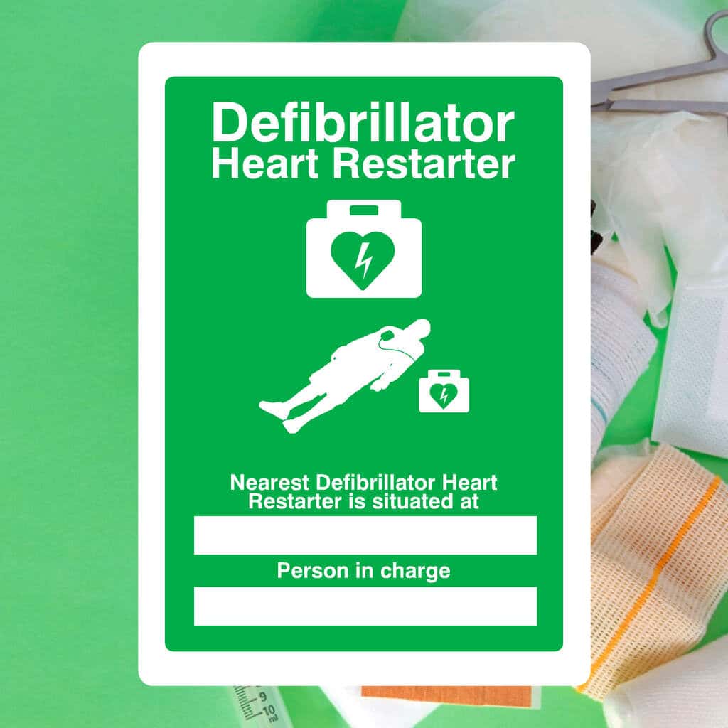 Defibrillator Location Sign | First Aid