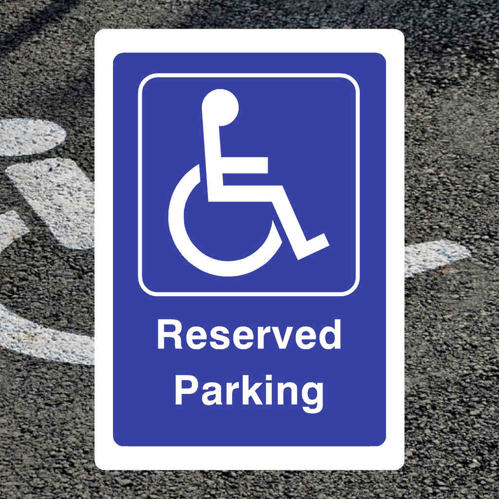Disabled Reserved Parking Sign – UK Accessibility Sign