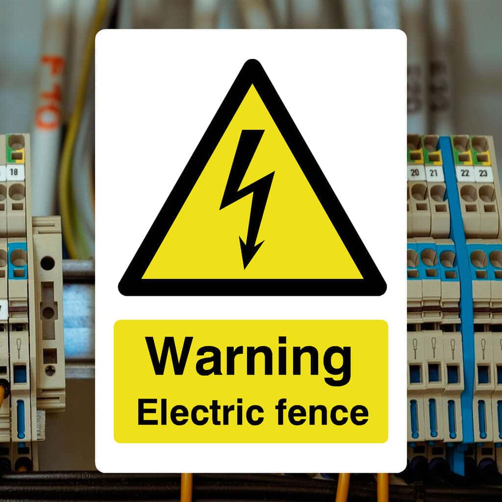 Electric Fence Warning Sign
