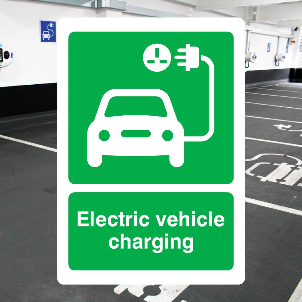 Electric Vehicle EV Charging Sign – Durable Parking Sign