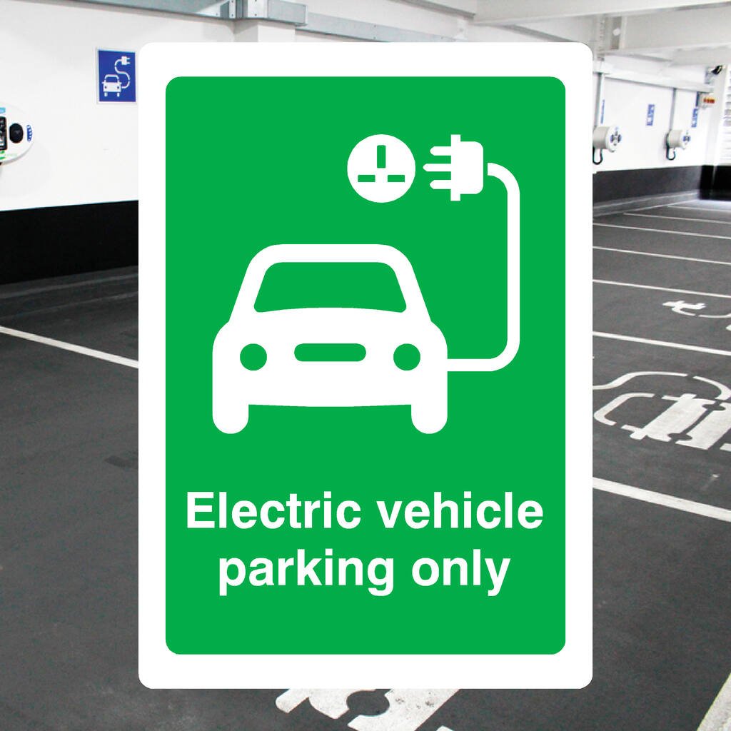 Electric Vehicle Parking Sign – Durable EV Bay Sign UK