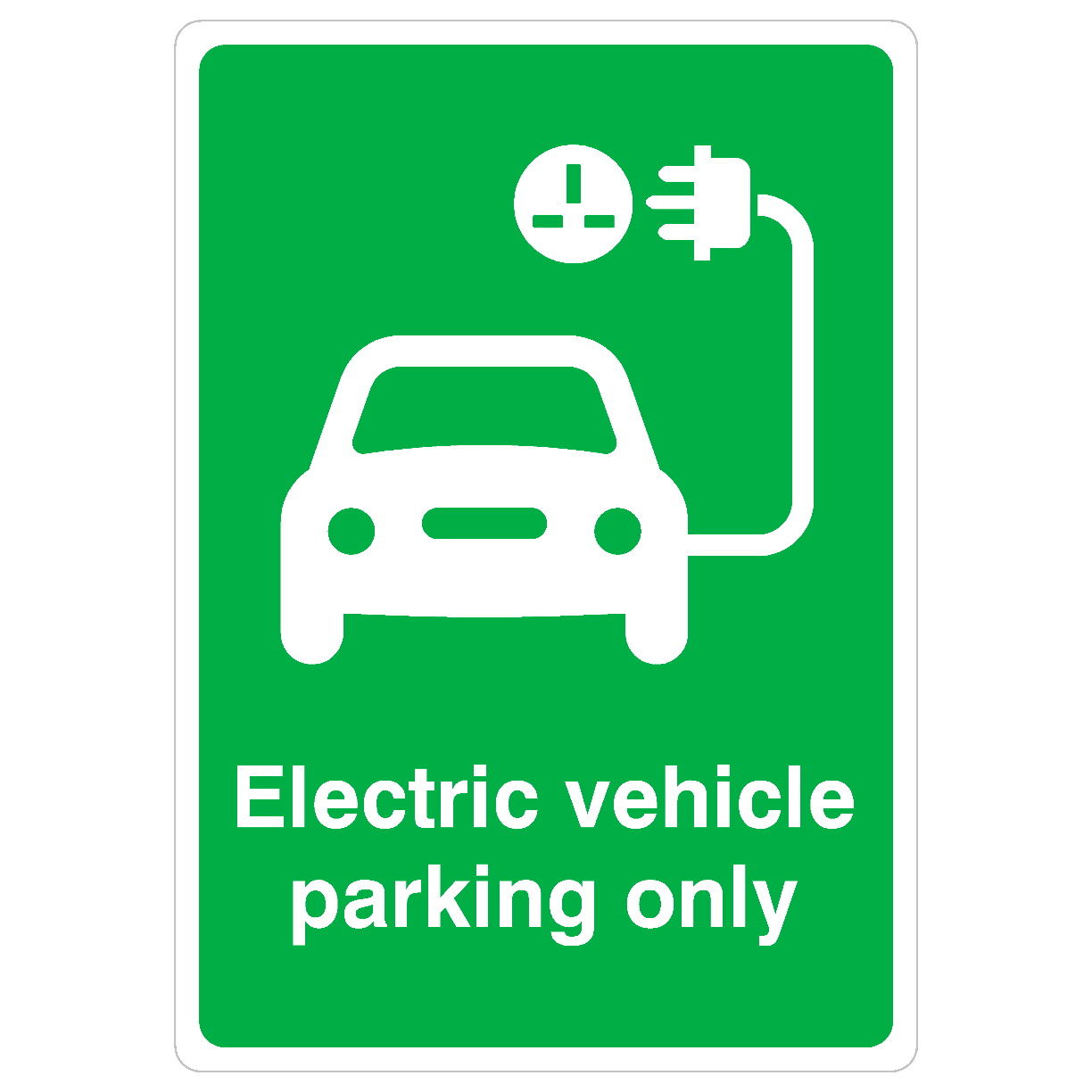 Electric Vehicle EV Parking Only Sign