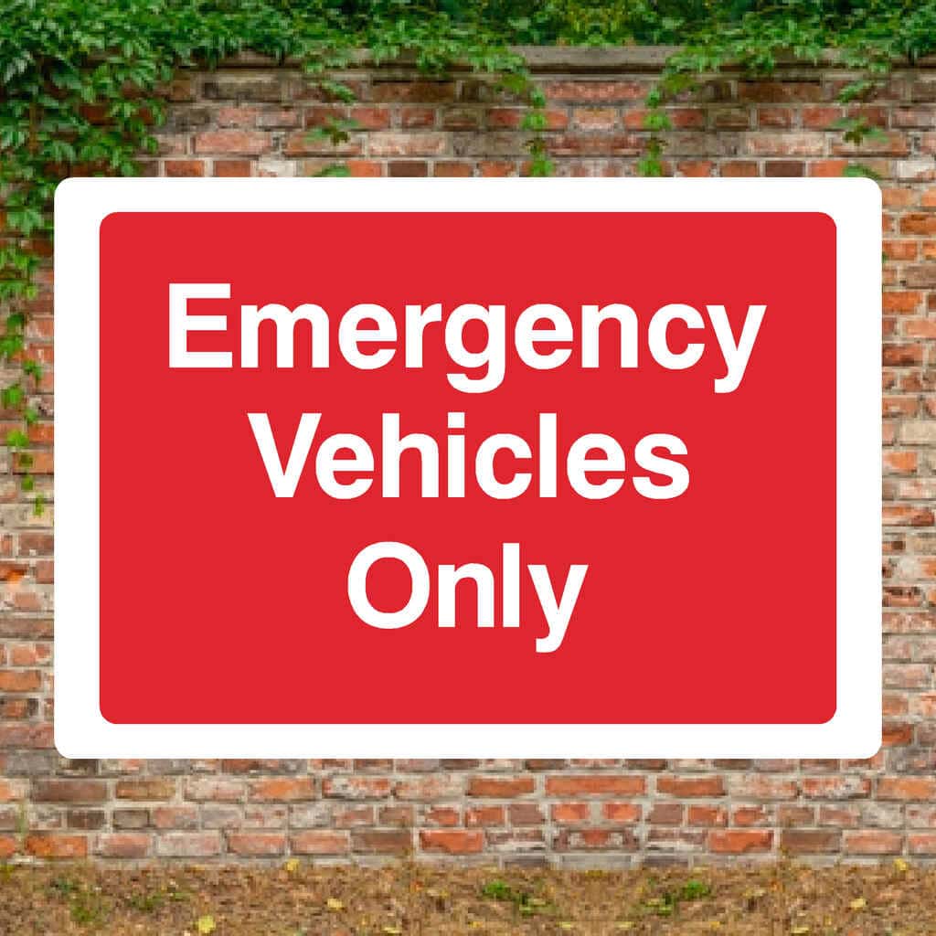 Emergency Vehicles Only Sign – Durable Safety Sign UK