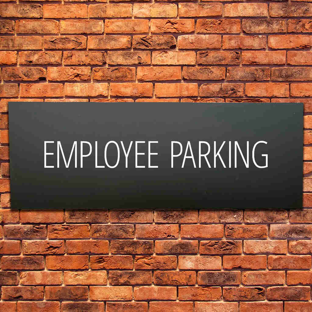 Employee Parking Sign Black Perspex – Durable UK Sign
