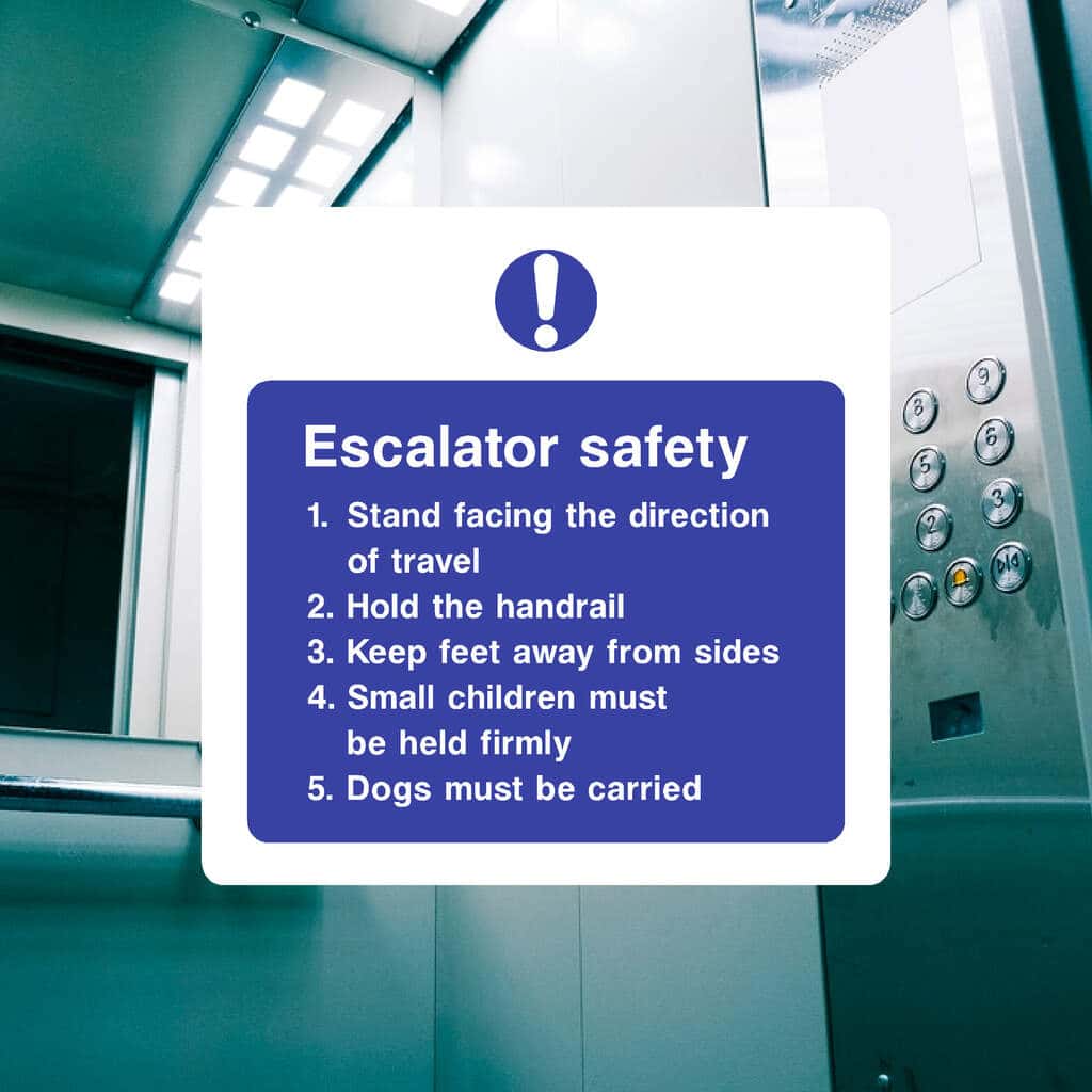 Escalator Rules Safety Sign