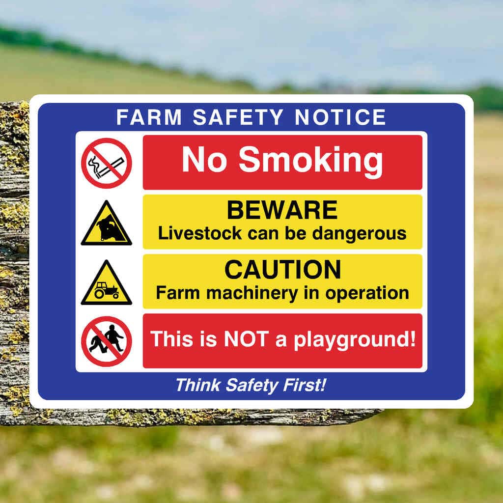 Farm Safety Multi‑message Sign – Countryside Safety Sign