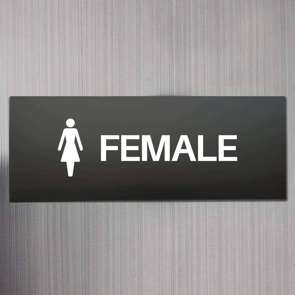 Female Toilet Sign Black Landscape