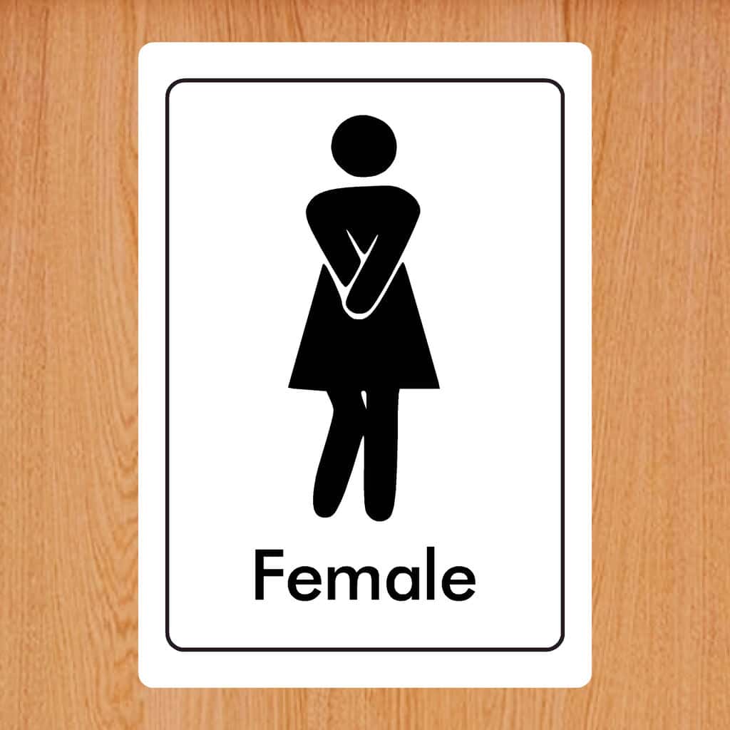 Female Toilet Door Sign | Ladies Washroom Sign