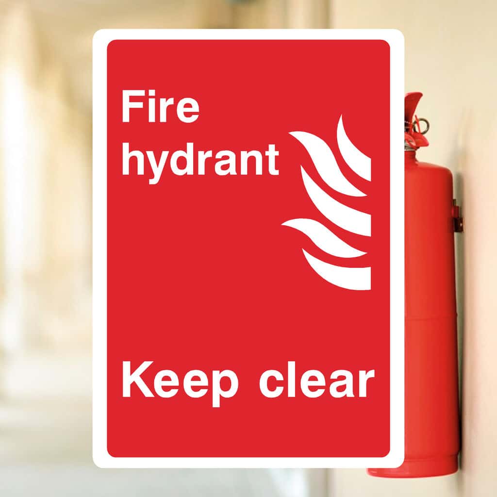 Hydrant Keep Clear Sign – Fire Safety Sign, UK‑Made
