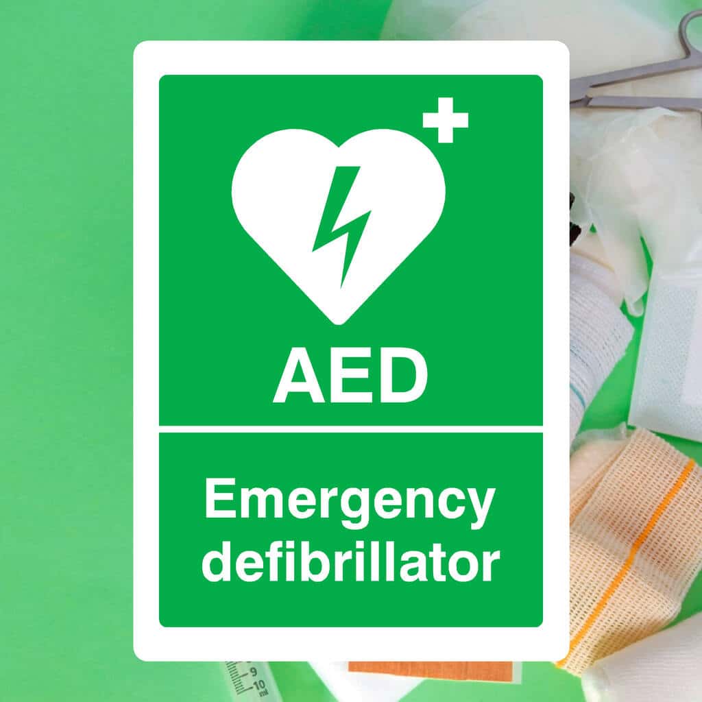 AED Defibrillator Sign – First Aid Safety Sign