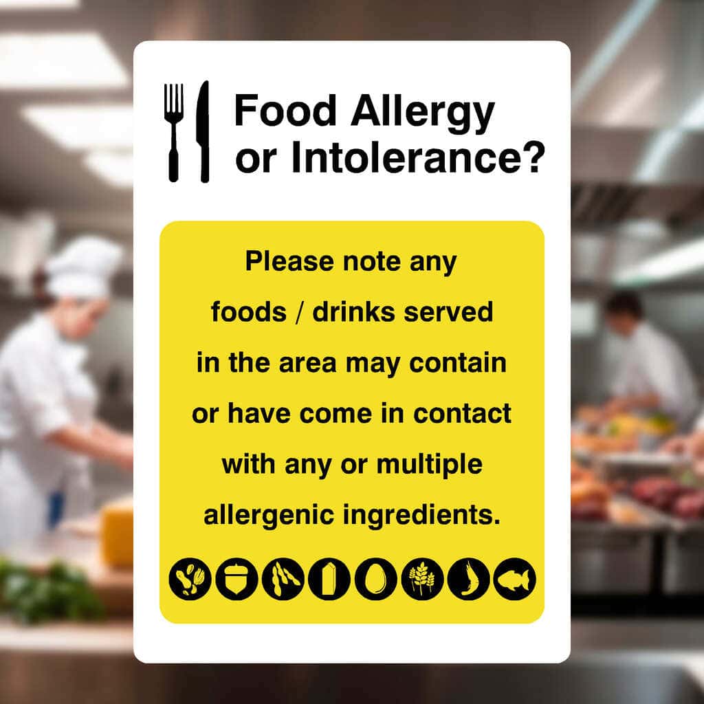 Food Allergy Alert Sign – UK Catering Safety