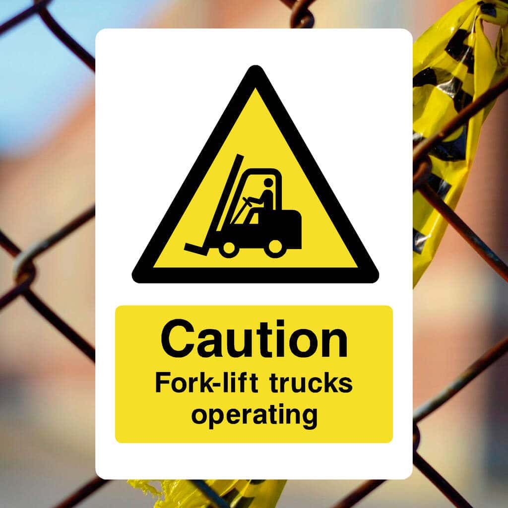 Fork‑Lift Operating Safety Sign – ISO 7010 & HSE Compliant