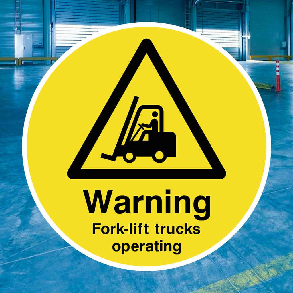 Forklifts Operating Floor Sign – Anti-Slip Safety Sign