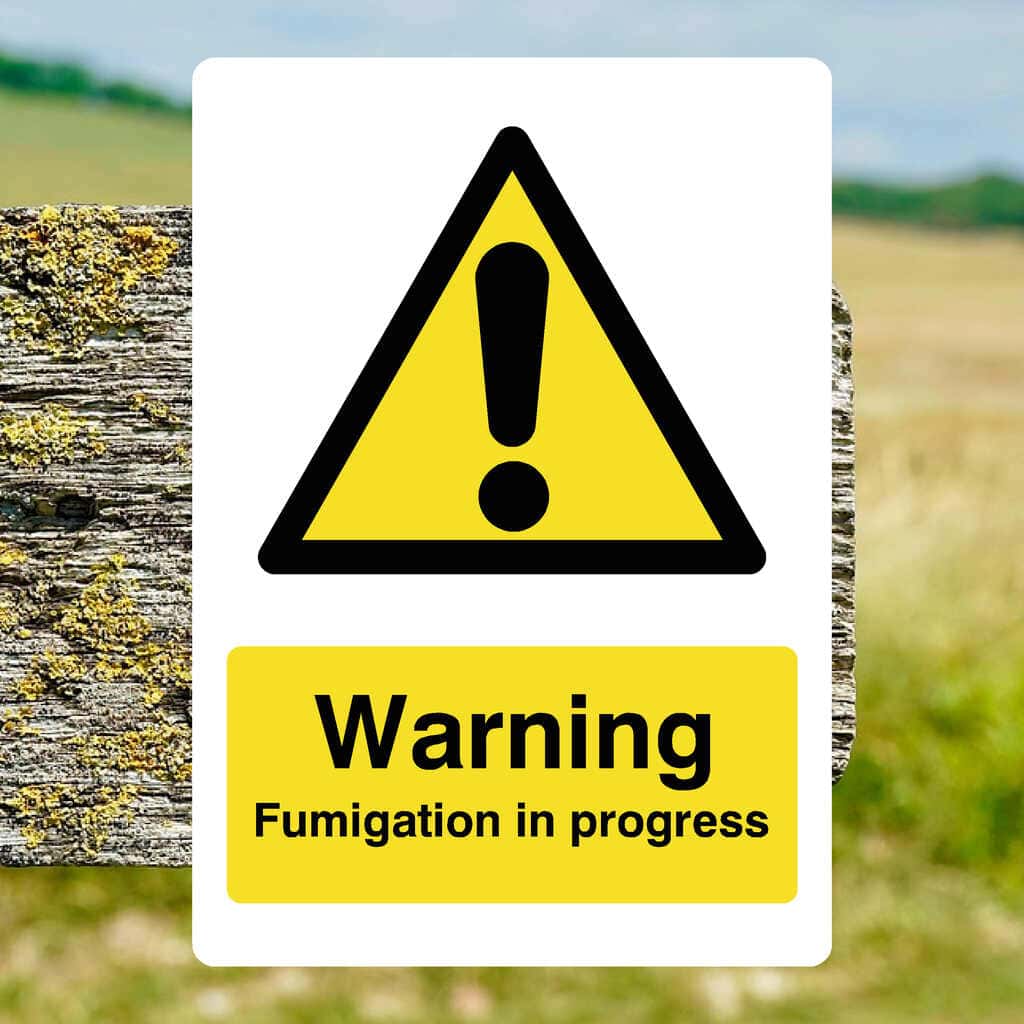Fumigation Warning Sign For Farms & Industrial Use