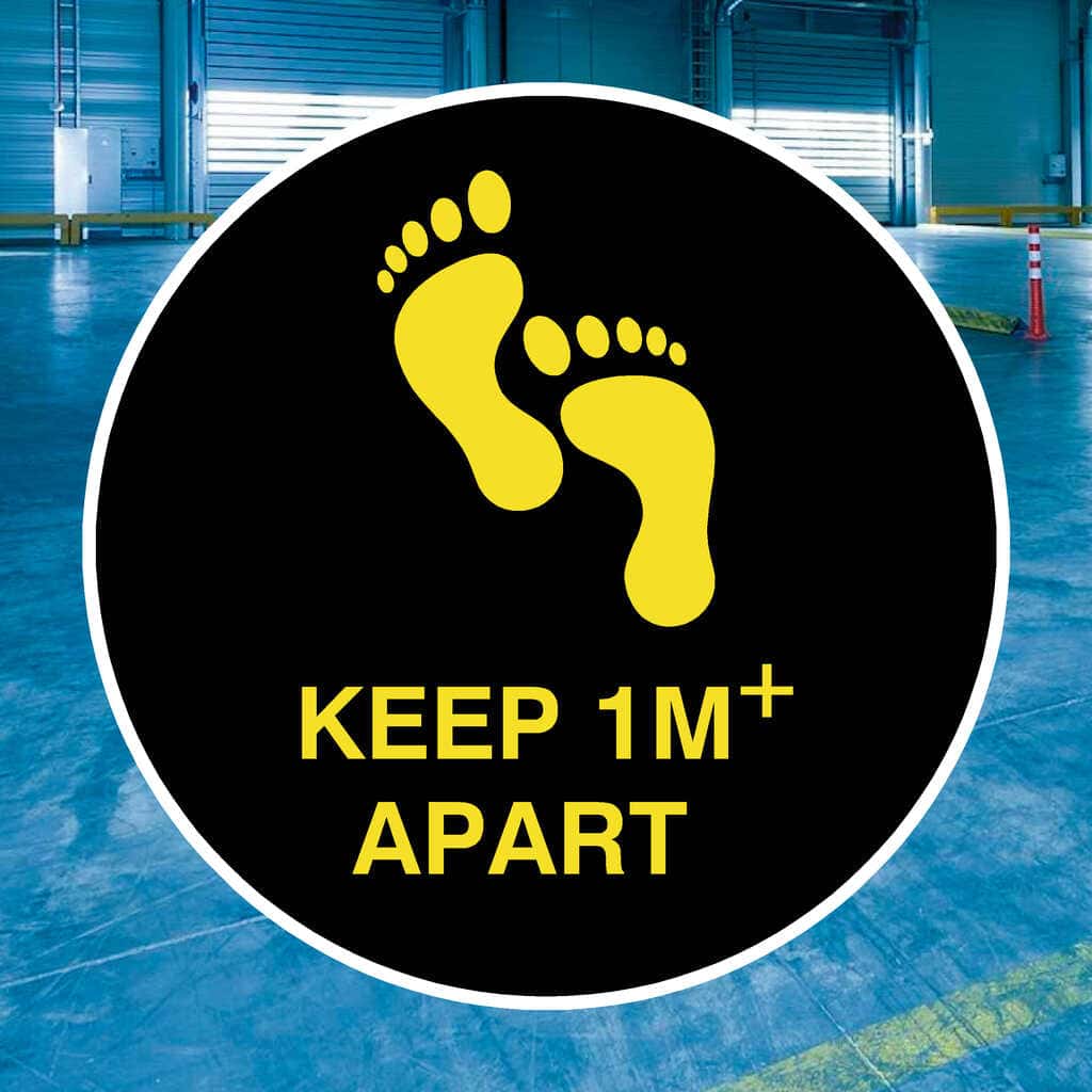 Keep 1 Metre Apart Social Distancing 1m Floor Sticker