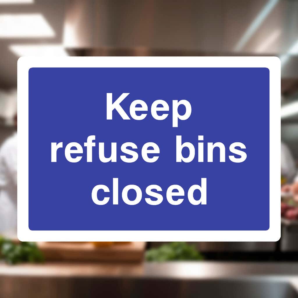 Refuse Bins Closed Sign – Mandatory Safety Sign
