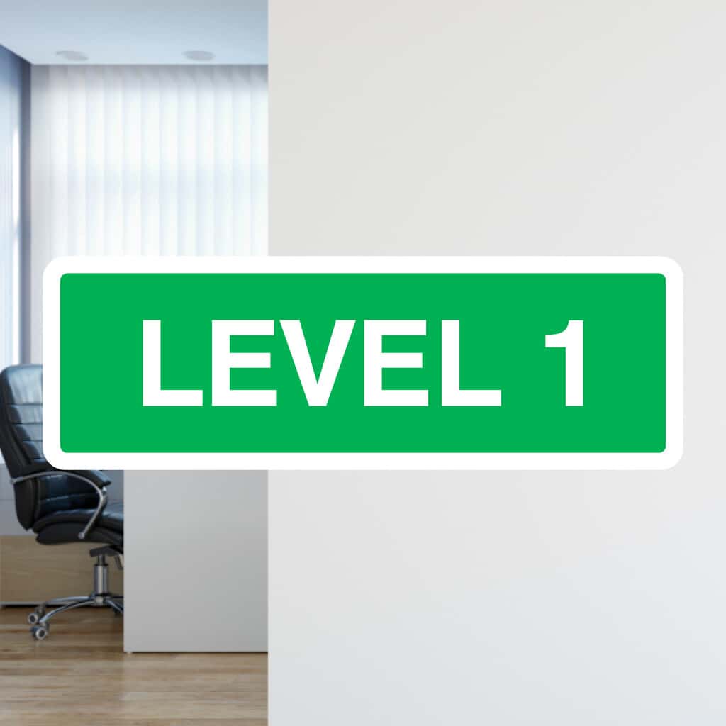 Level 1 Floor Identification Sign