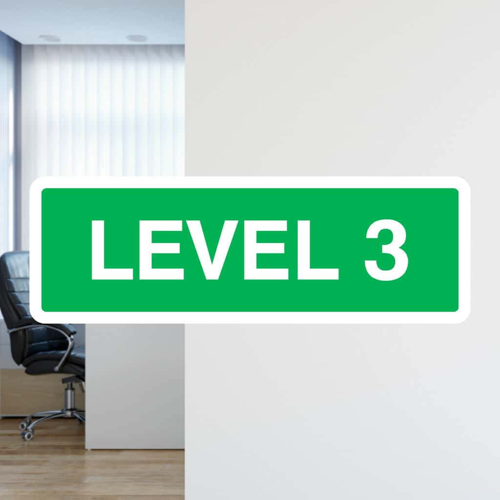 Level 3 Floor Identification Sign