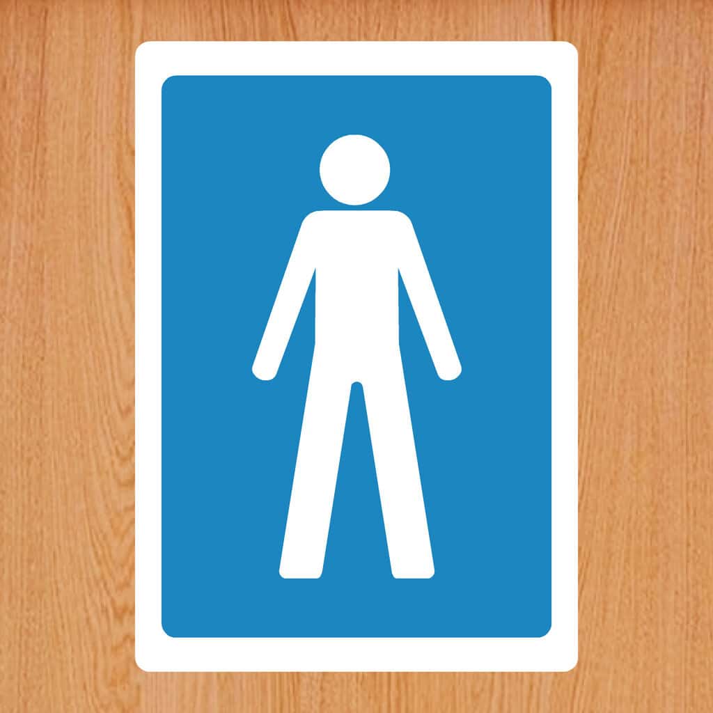 Male Toilet Sign Blue – ISO 7010 Washroom Safety Sign