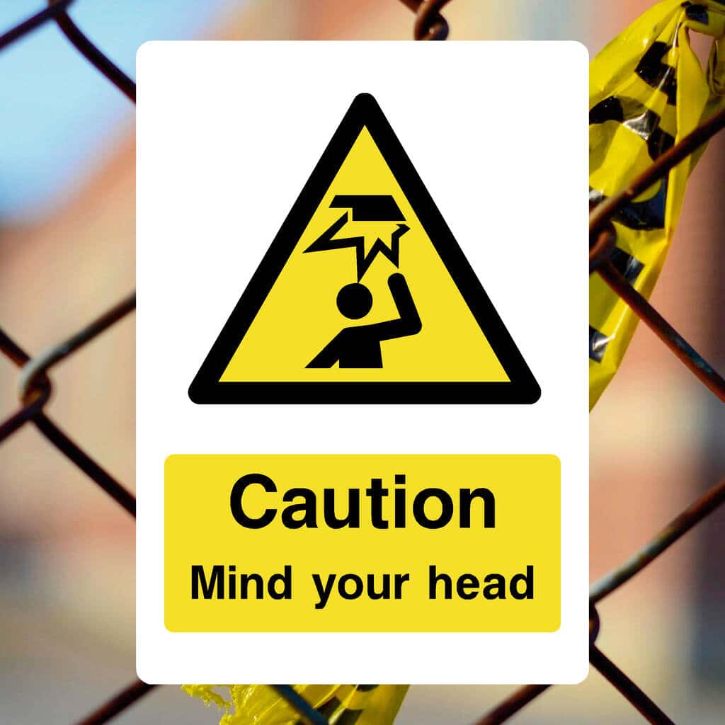 Head Alert Sign – Low Ceiling Warning Sign