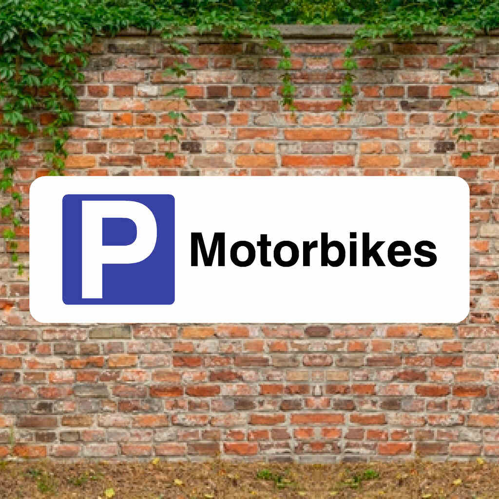 Motorbike Parking P Sign | The Sign Shed