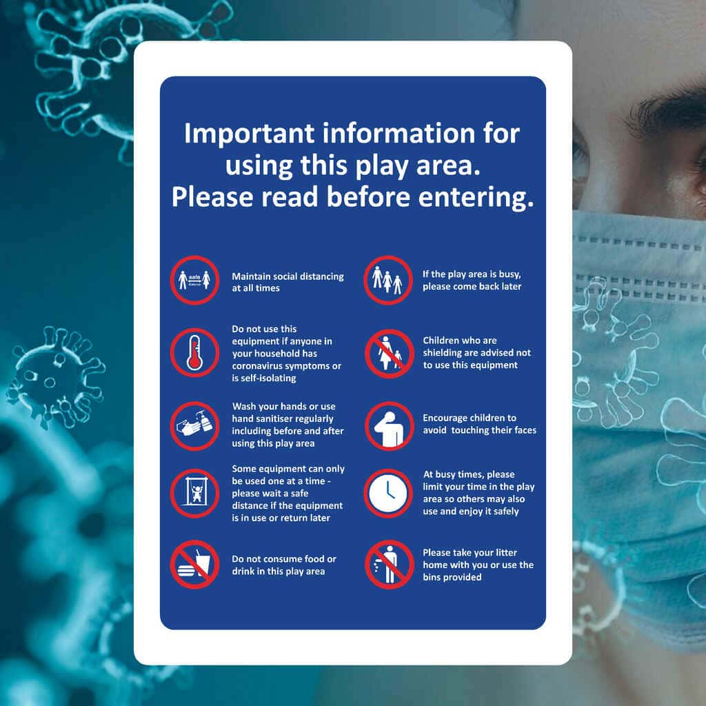 Play Area Social Distance Sign – ISO 7010 Safety Sign