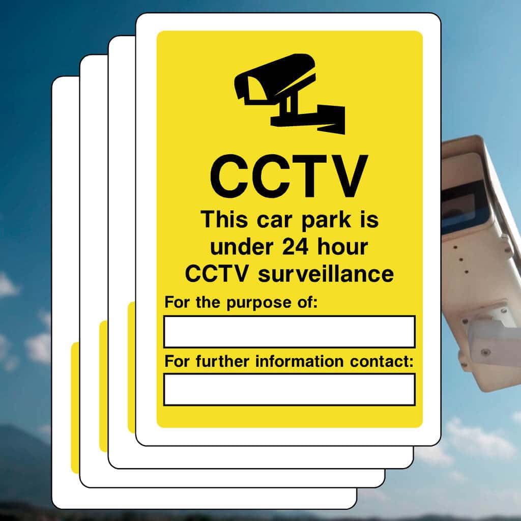 CCTV Car Park Sign 5pk – Surveillance Signs UK